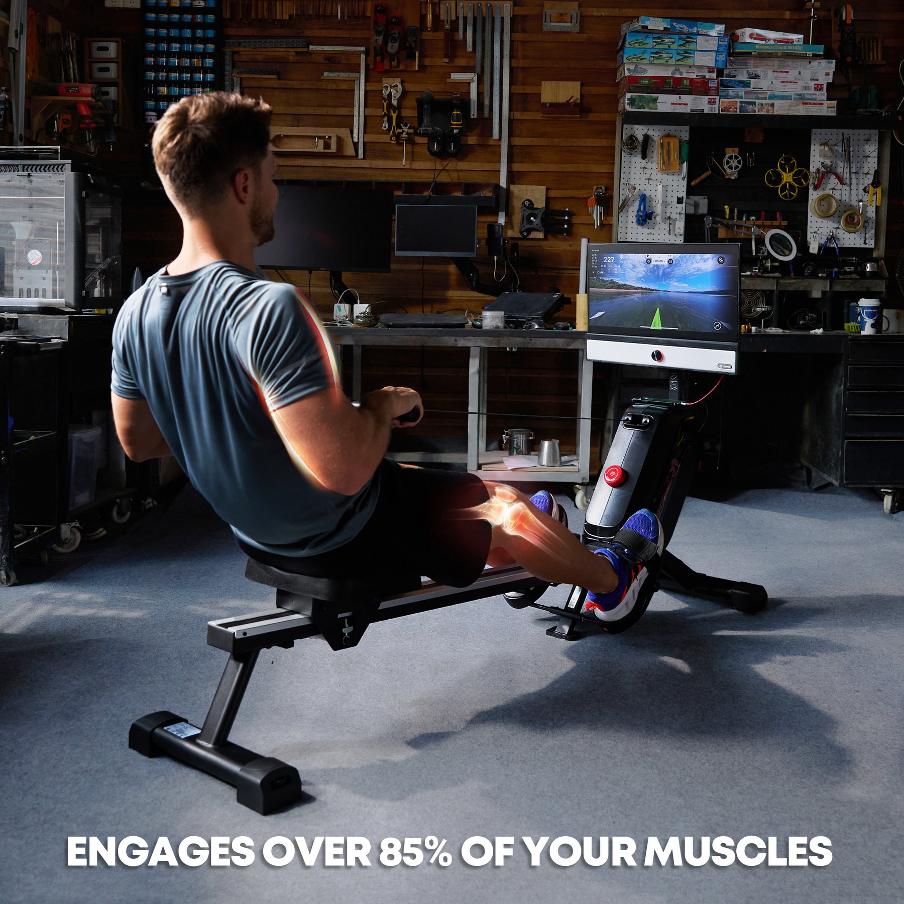Yesoul Rowing Machine: Foldable Water Row with Screen – R1M Plus
